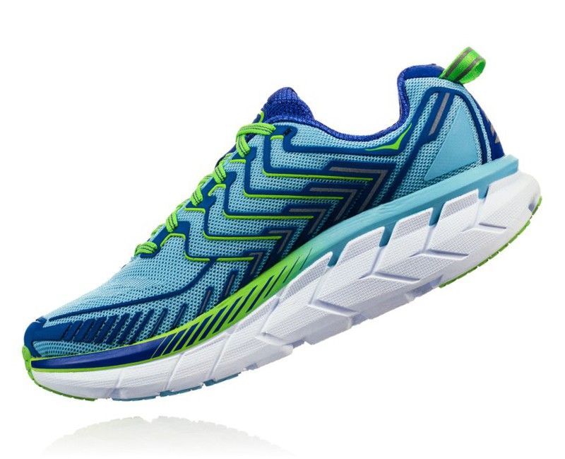 HOKA CLIFTON 4 MUJER COLOR SKY BLUE / SURF THE WEB — Tri For Fun
