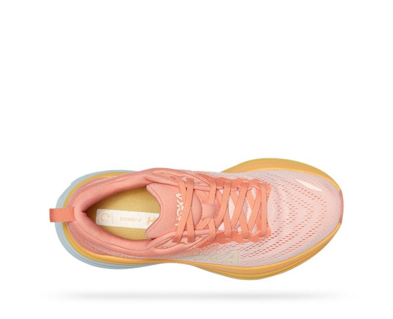 HOKA W BONDI 8 SHELL CORAL / PEACH PARFAIT — Tri For Fun