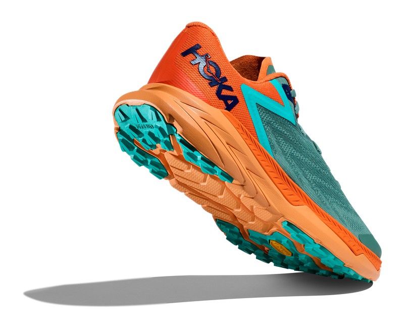 Hoka ZINAL Hombre TRELLIS/ORANGE — Tri For Fun